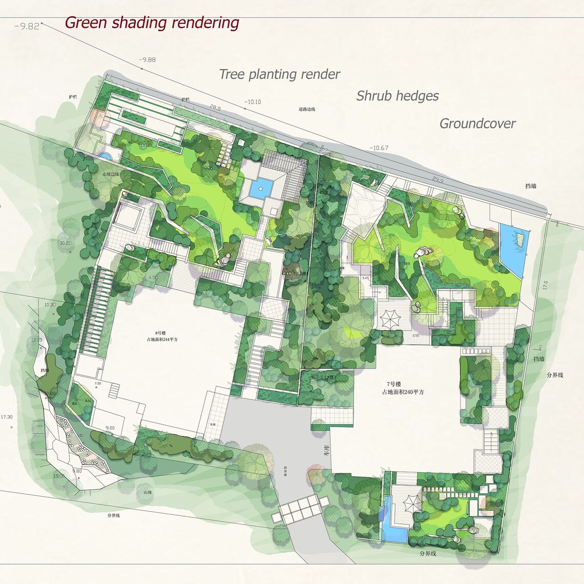 Photoshop PSD- Landscape Architecture Color Master Plan Templates ...