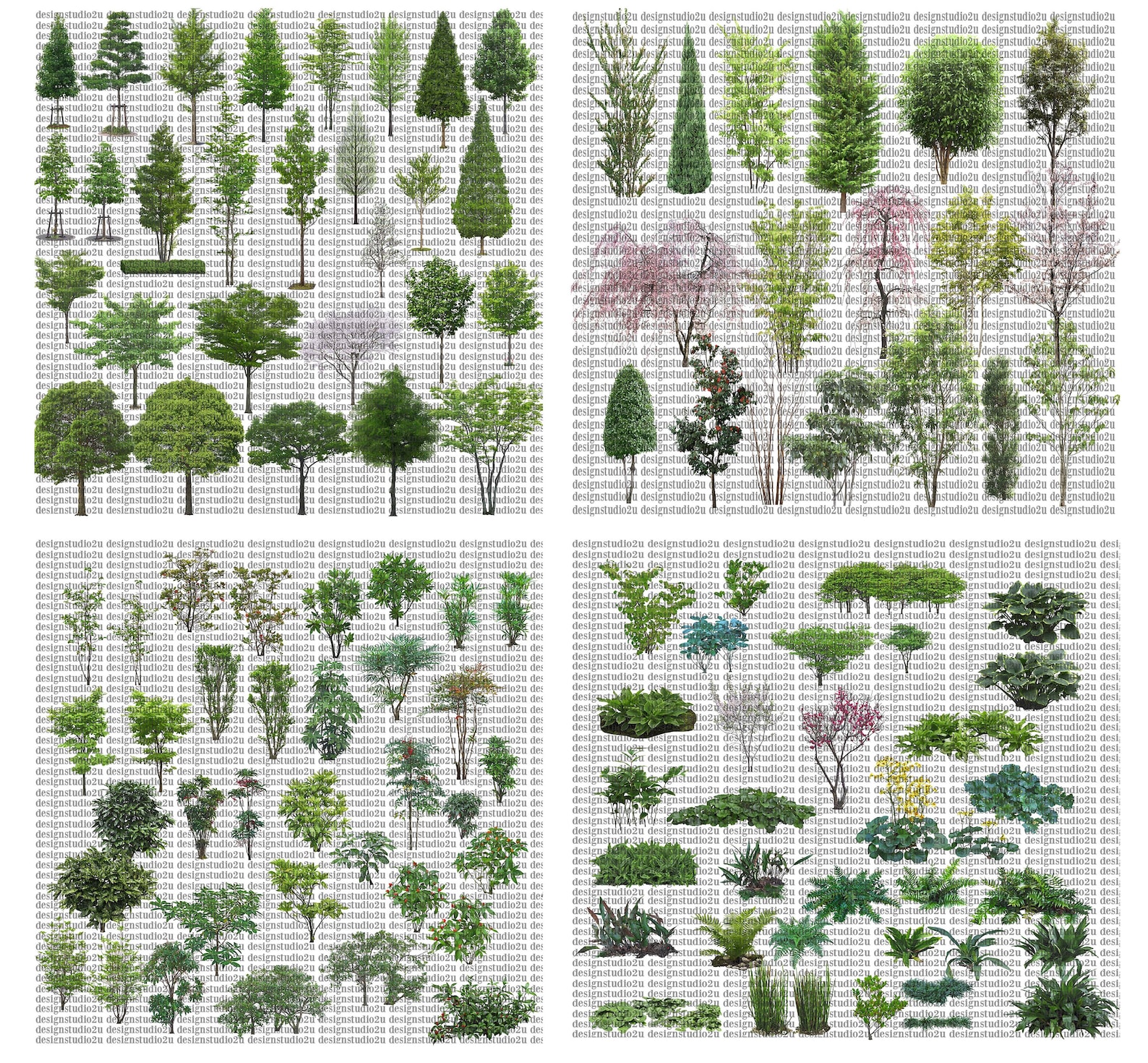 Photoshop PSD- Landscape Elevations Sections Vector Clipart Render PNG ...