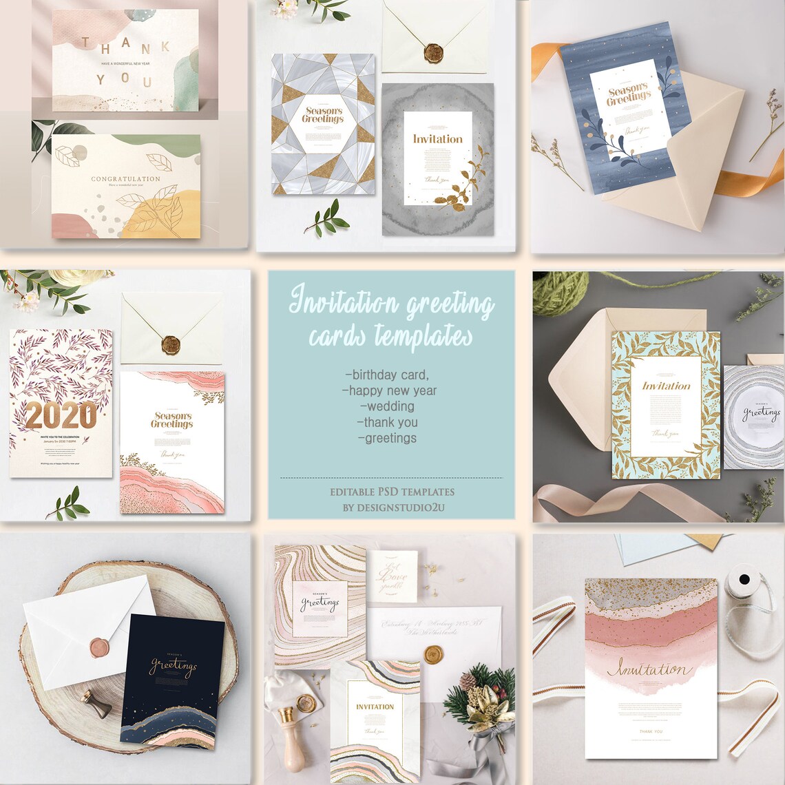 Greeting Cards, Invitation Card Template Design, Bohemian Invitation ...
