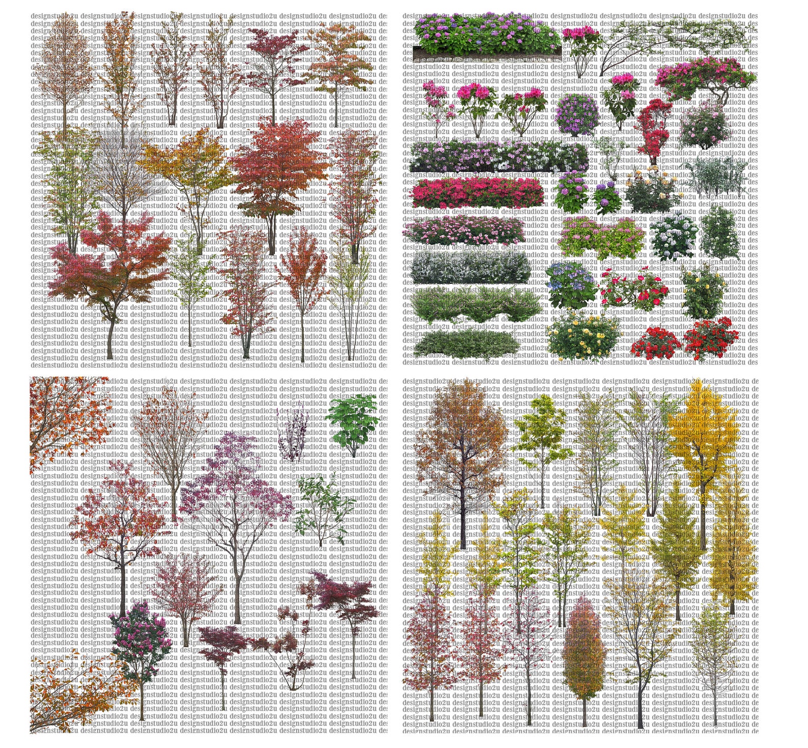 Photoshop PSD- Landscape Elevations Sections Vector Clipart Render PNG ...