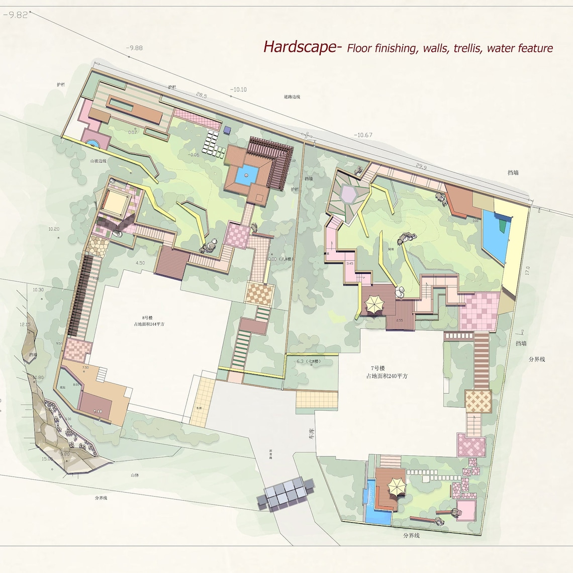 Photoshop PSD Landscape Architecture Color Master Plan - Etsy