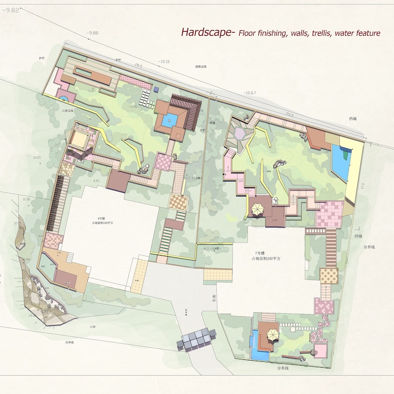 Photoshop PSD- Landscape Architecture Color Master Plan Templates ...