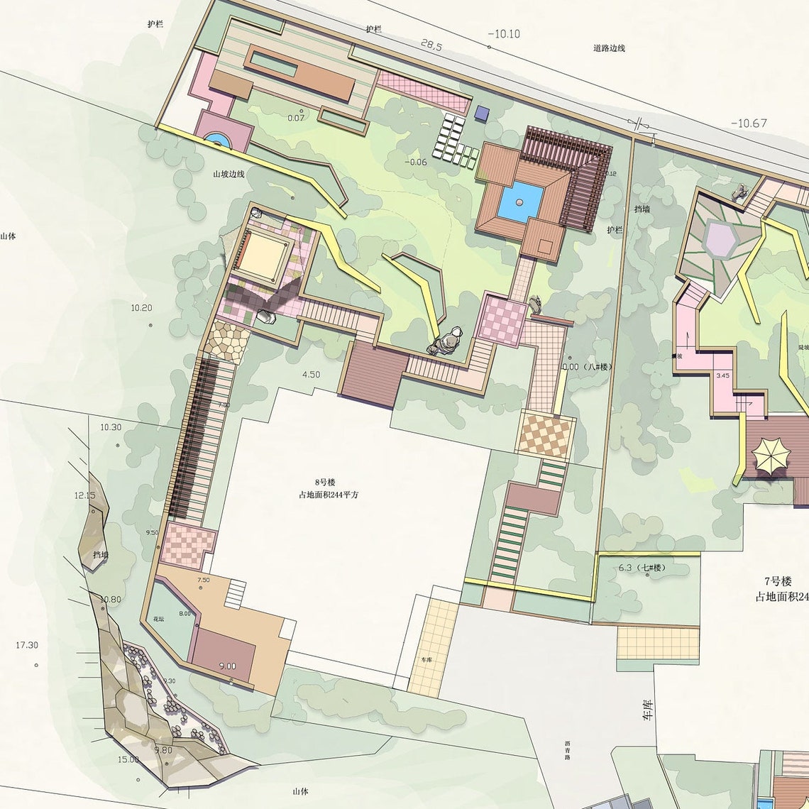 Photoshop PSD Landscape Architecture Color Master Plan - Etsy