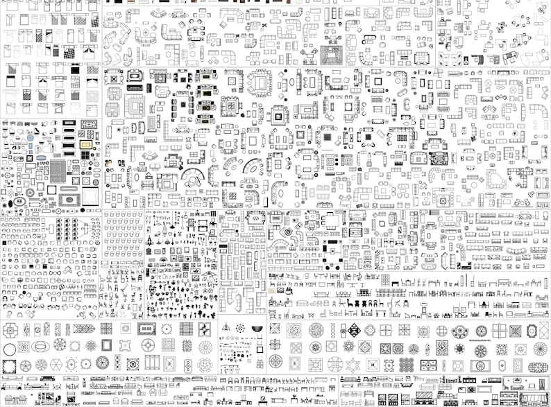 Autocad 2D DWG Blocks Templates Drawings-human, Facade, Bathroom ...