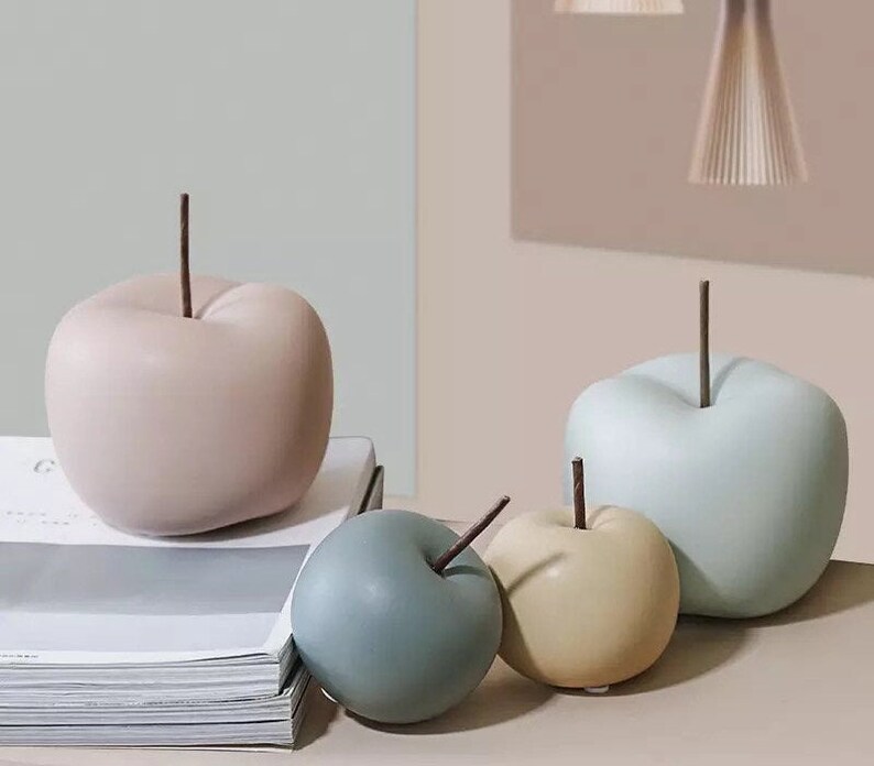 Apple Art Decor Apple Ornament Set Bedroom Decor Home - Etsy