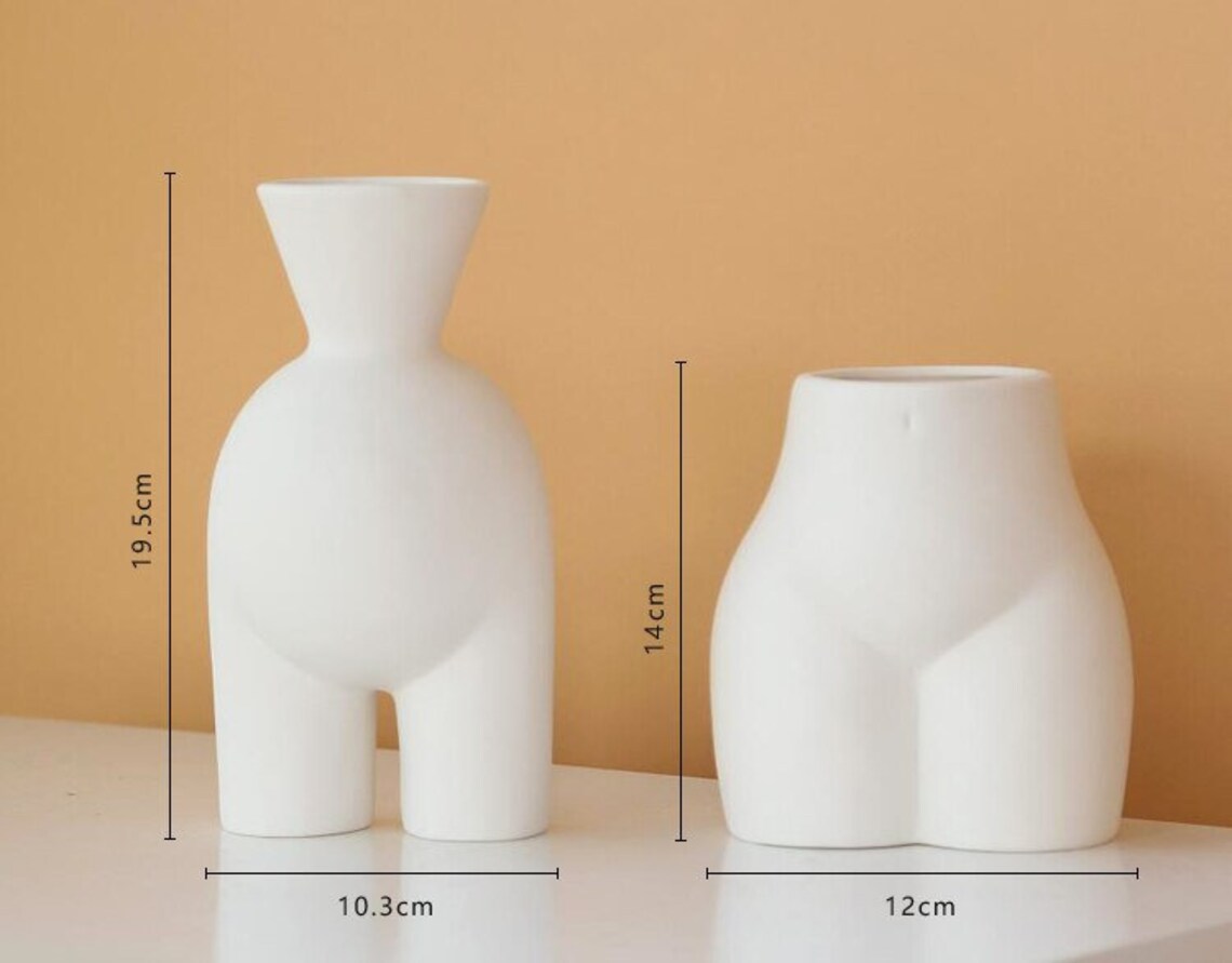 Human Body Creative Ceramic Vase White Flower Vase Ceramic | Etsy