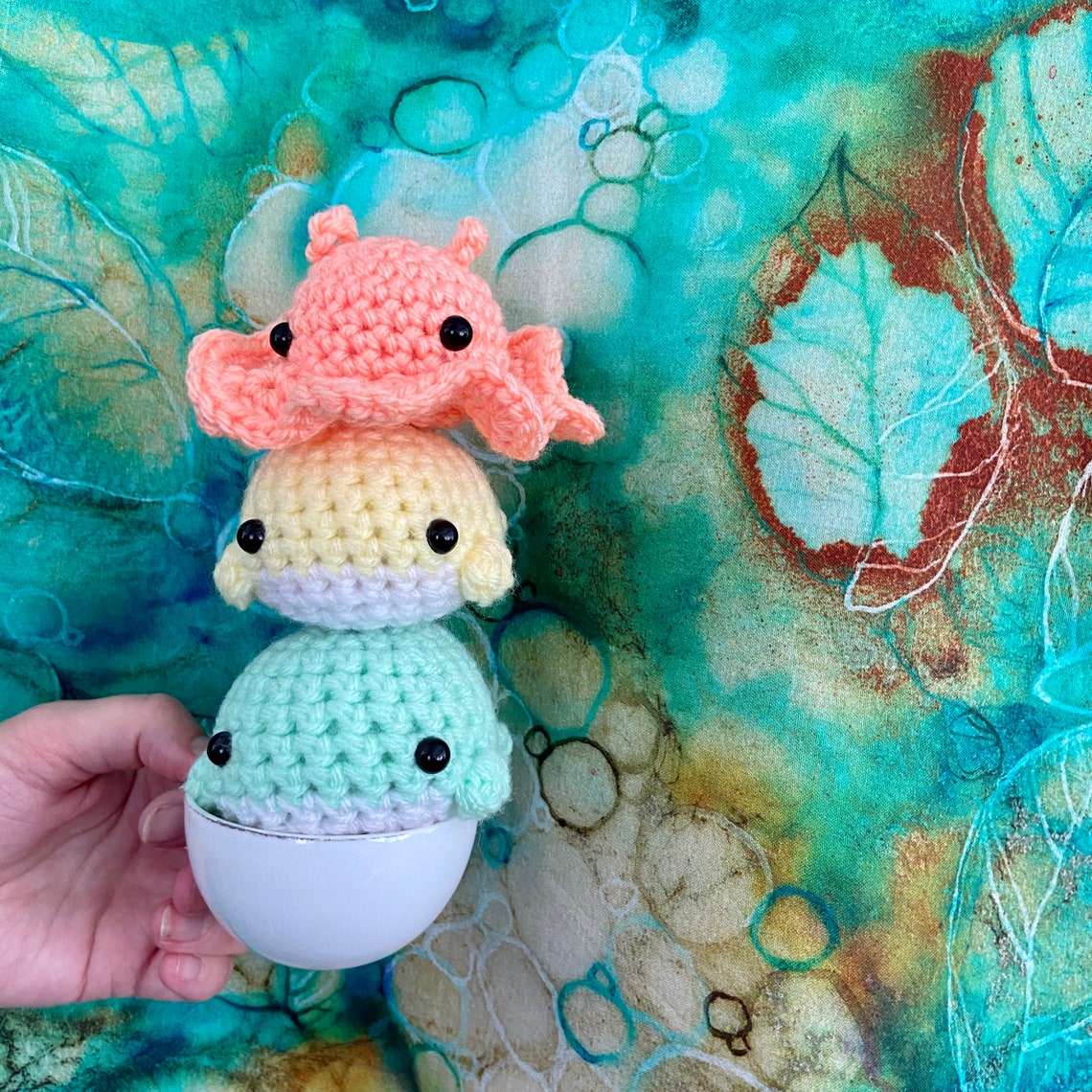 Crochet Dumbo Octopus Amigurumi Key chain Toy Stuffed | Etsy