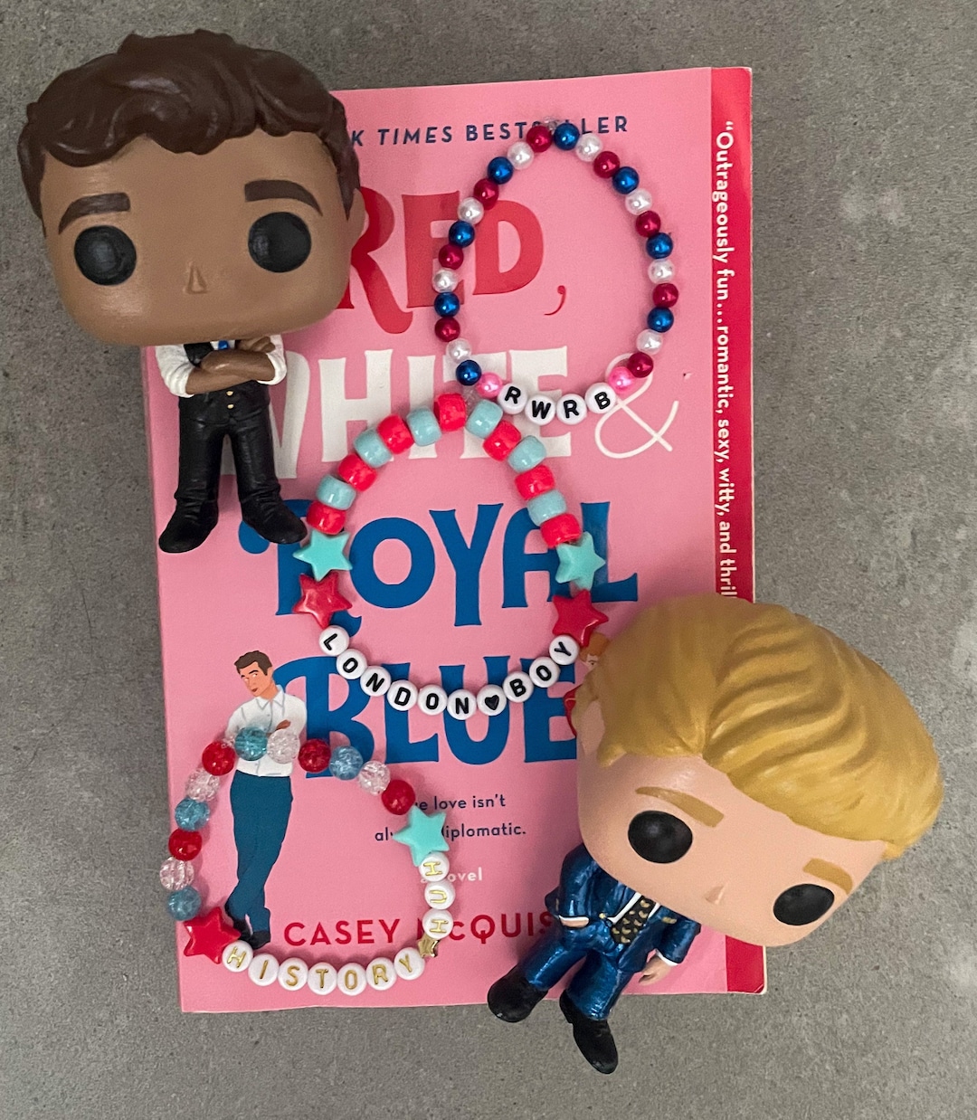 Rwrb/red, White and Royal Blue Friendship Bracelets - Custom, Made to ...