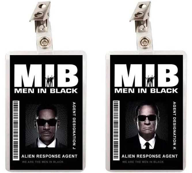 MIB Men in Black Agent K & J ID Set of 2 ID Badges - Etsy UK