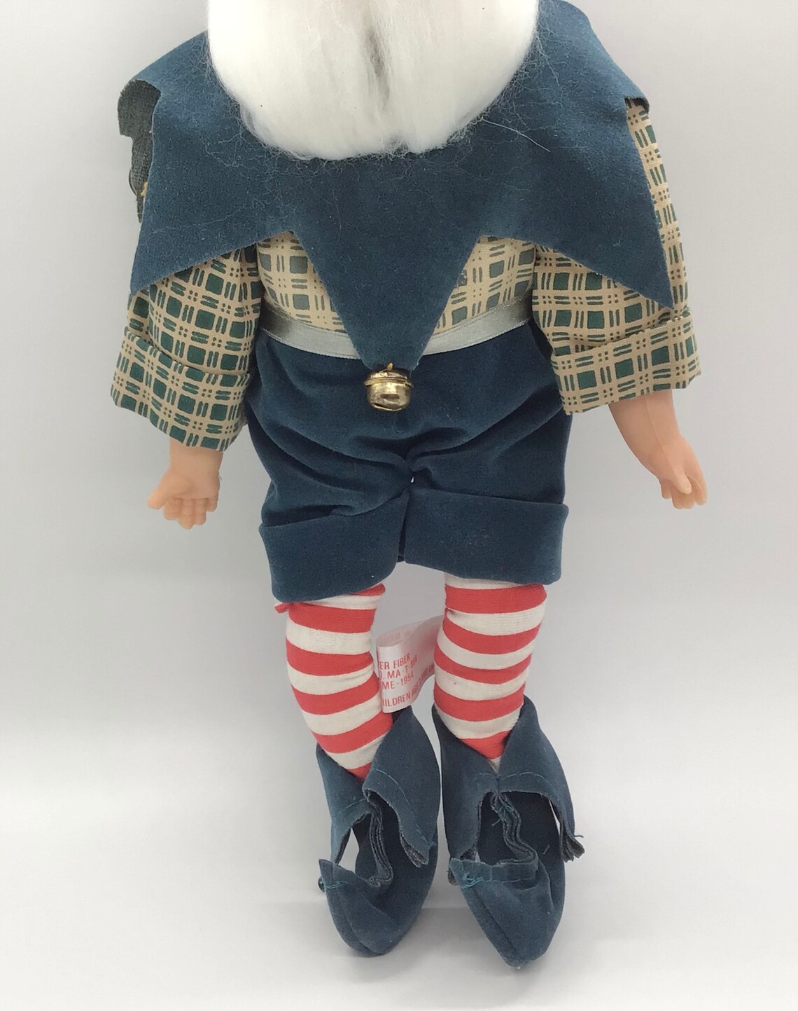 Vintage 80s Santa Claus in Green Elf Costume Doll Toy - Etsy