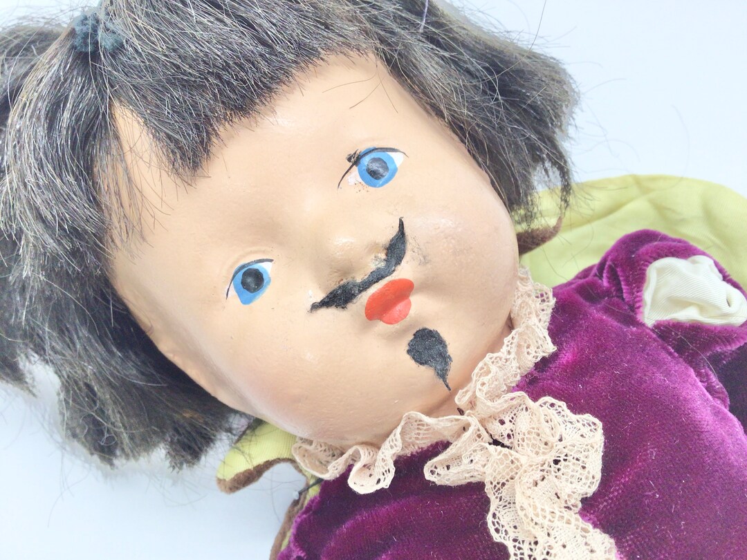 Prince With a Mustache Vintage Composition Doll Kooky Distressed - Etsy