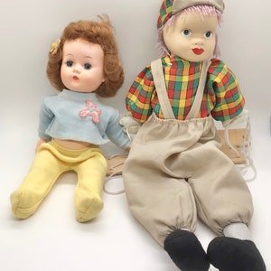 Vintage 1950s Plastic Cute Doll Miss Addie Block Doll Company 10 Inches ...