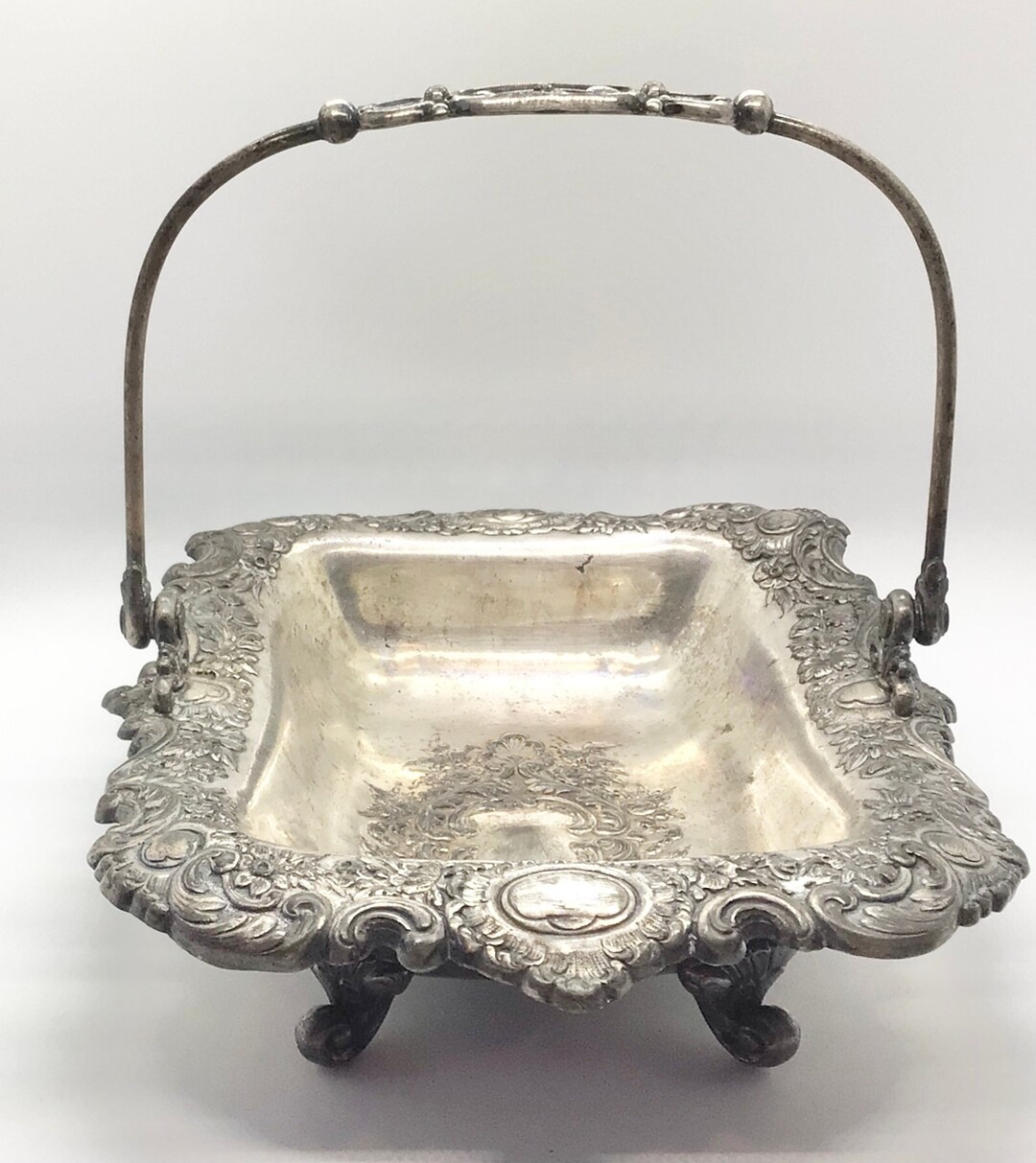 Simpson Hall and Miller Co Quadruple Silverplate Footed Bowl Basket ...