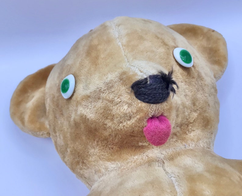 Kooky Vintage 1960s Teddy Bear Plush Stuffed Animal Googly - Etsy