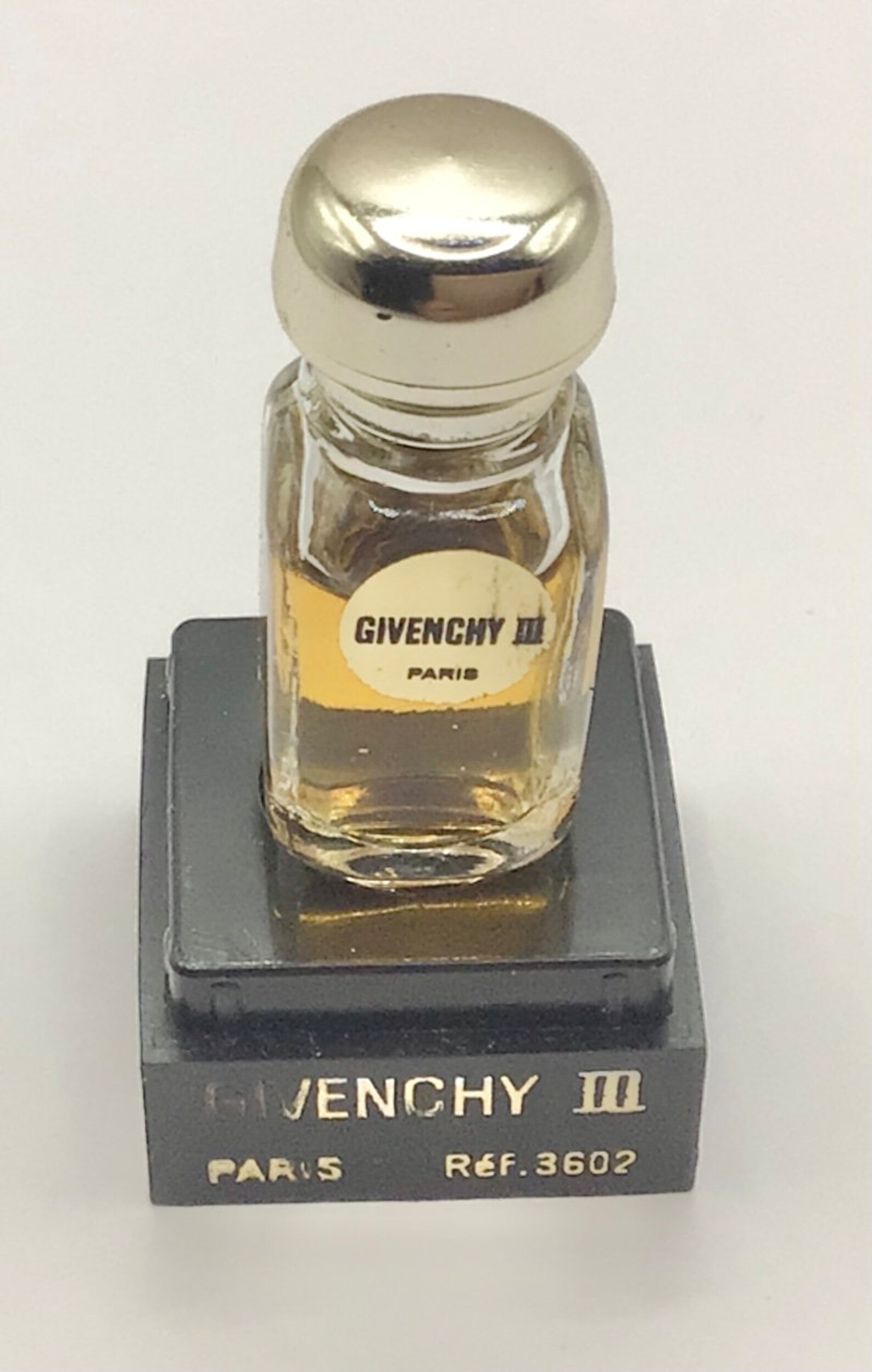 Vintage Givenchy III Miniature Perfume Bottle Mini Vial on Stand Made ...