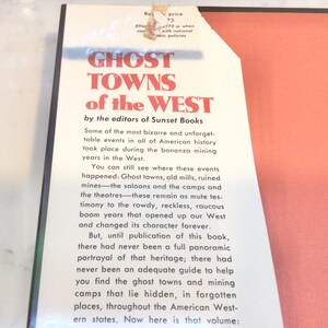 Vintage 1971 Ghost Towns of the West Large Heavy Hardcover Book Cowboys ...