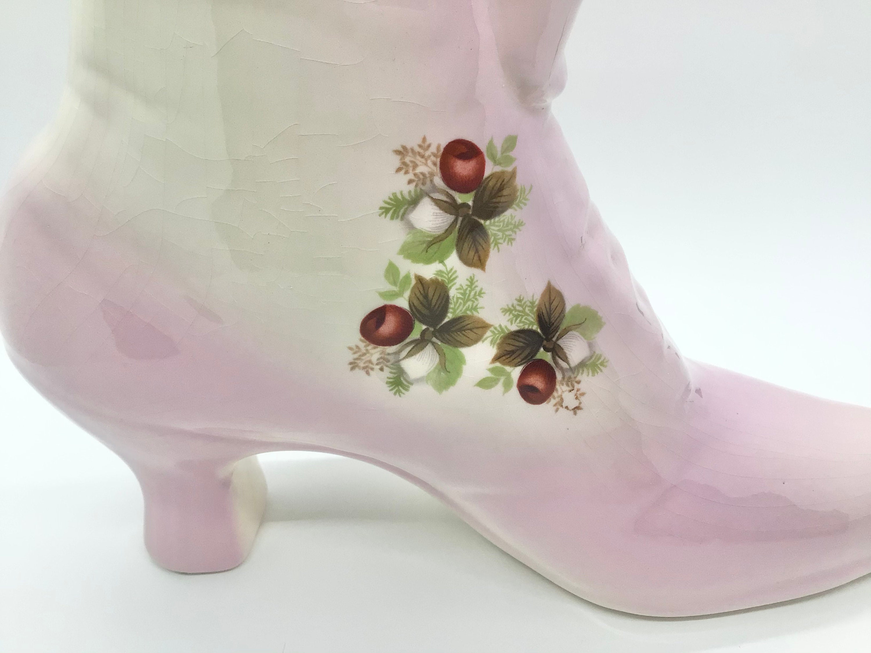 Pink and White Victorian Boots Large Ceramic Vase Planter | Etsy