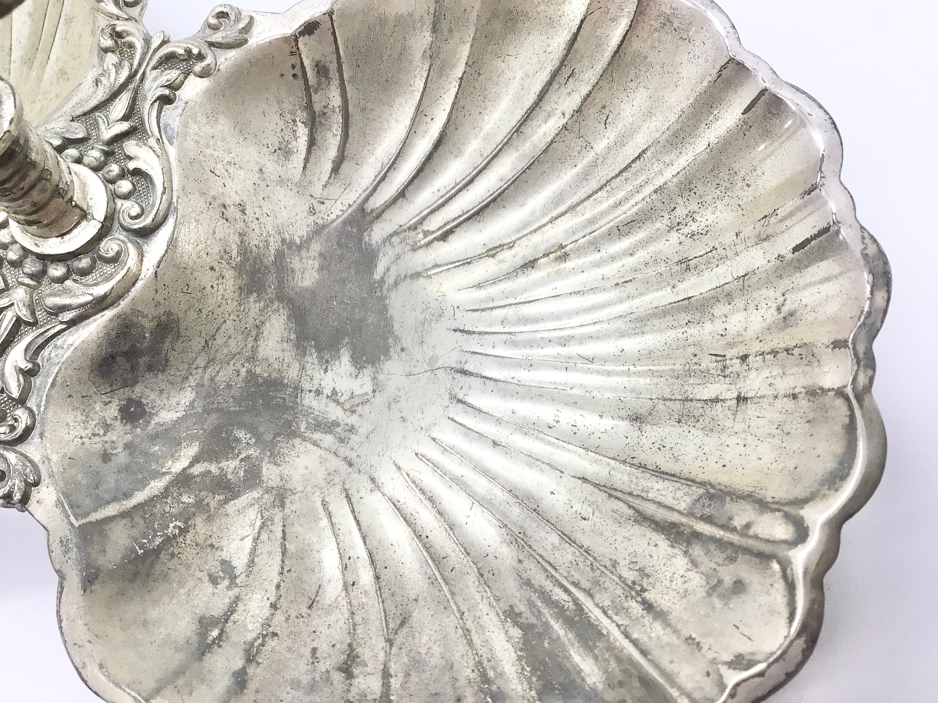 Distressed Vintage Sea Shell Silver Plate Metal Trinket Dish - Etsy
