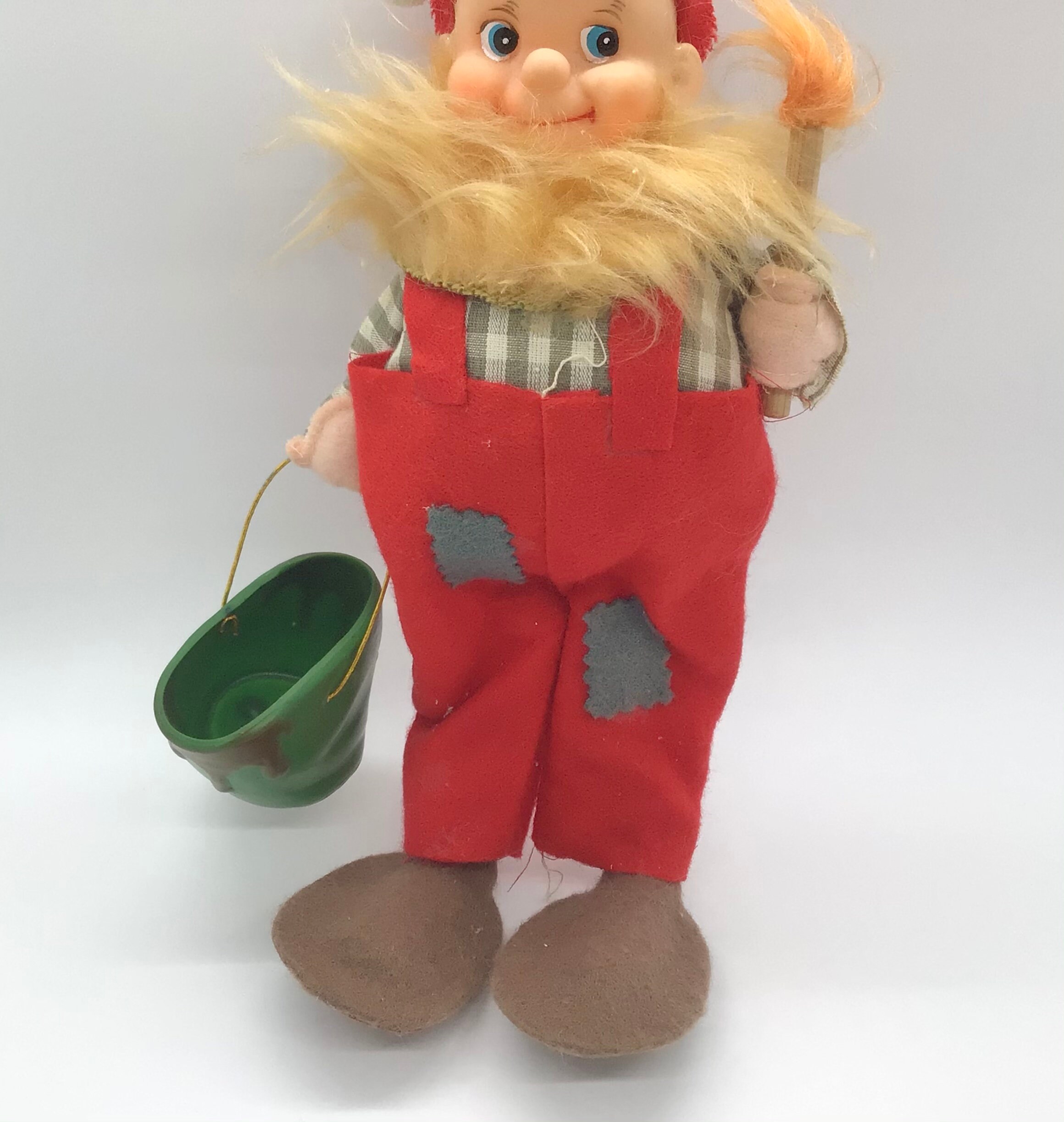 Vintage 50s Red Bearded Elf Doll Toy Christmas Tree Ornament | Etsy