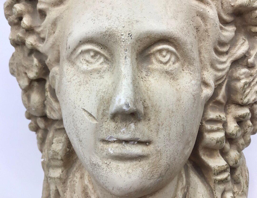 Chippy Moon Goddess Heavy Woman Lady Wall Sconce Shelf Bracket Corbel ...