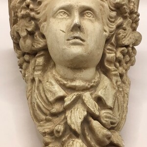 Chippy Moon Goddess Heavy Woman Lady Wall Sconce Shelf Bracket Corbel ...