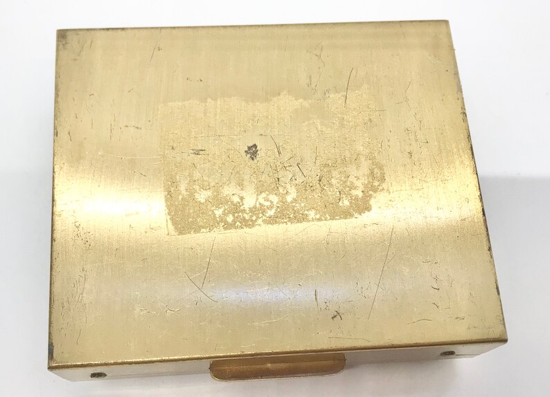 Vintage Ornate Figural Black and Gold Mirror Powder Compact - Etsy