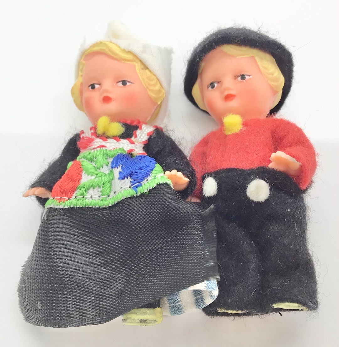 Adorable Very Small Vintage Dutch Dolls Boy and Girl Pair - Etsy