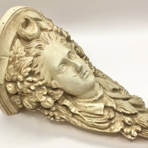 Chippy Moon Goddess Heavy Woman Lady Wall Sconce Shelf Bracket Corbel ...