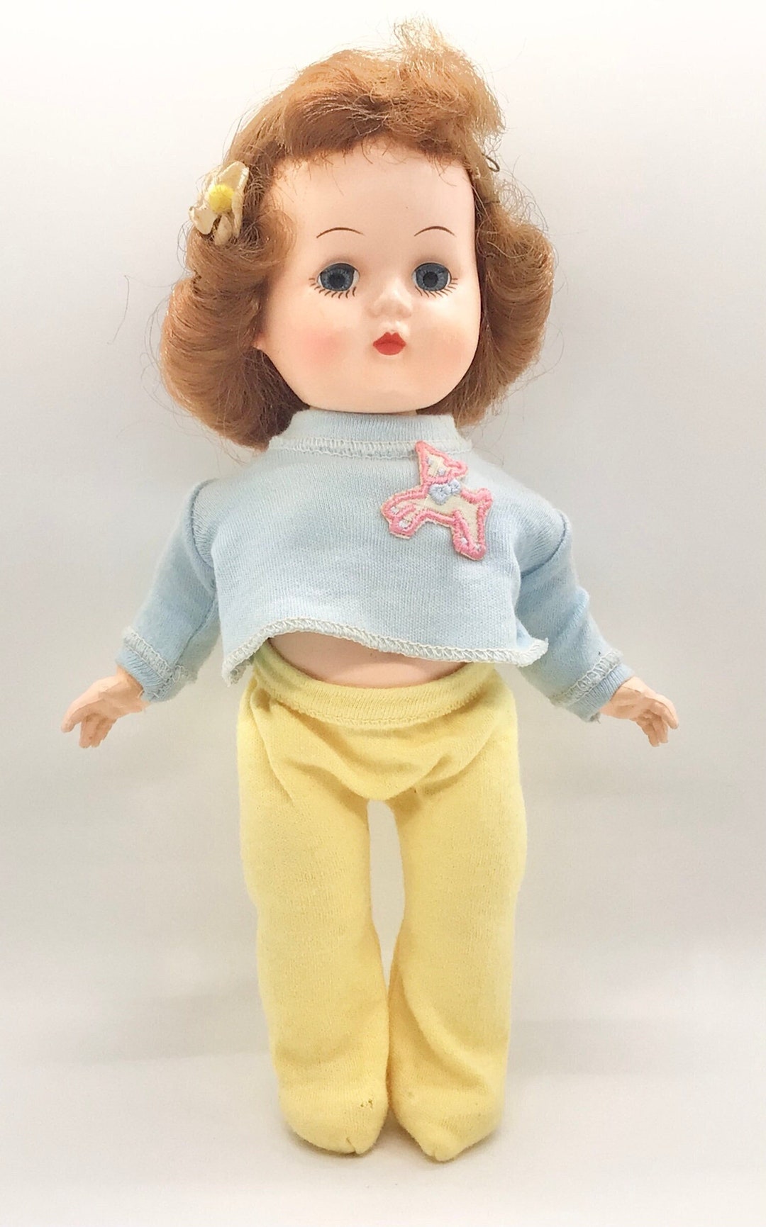 Vintage 1950s Plastic Cute Doll Miss Addie Block Doll Company 10 Inches ...