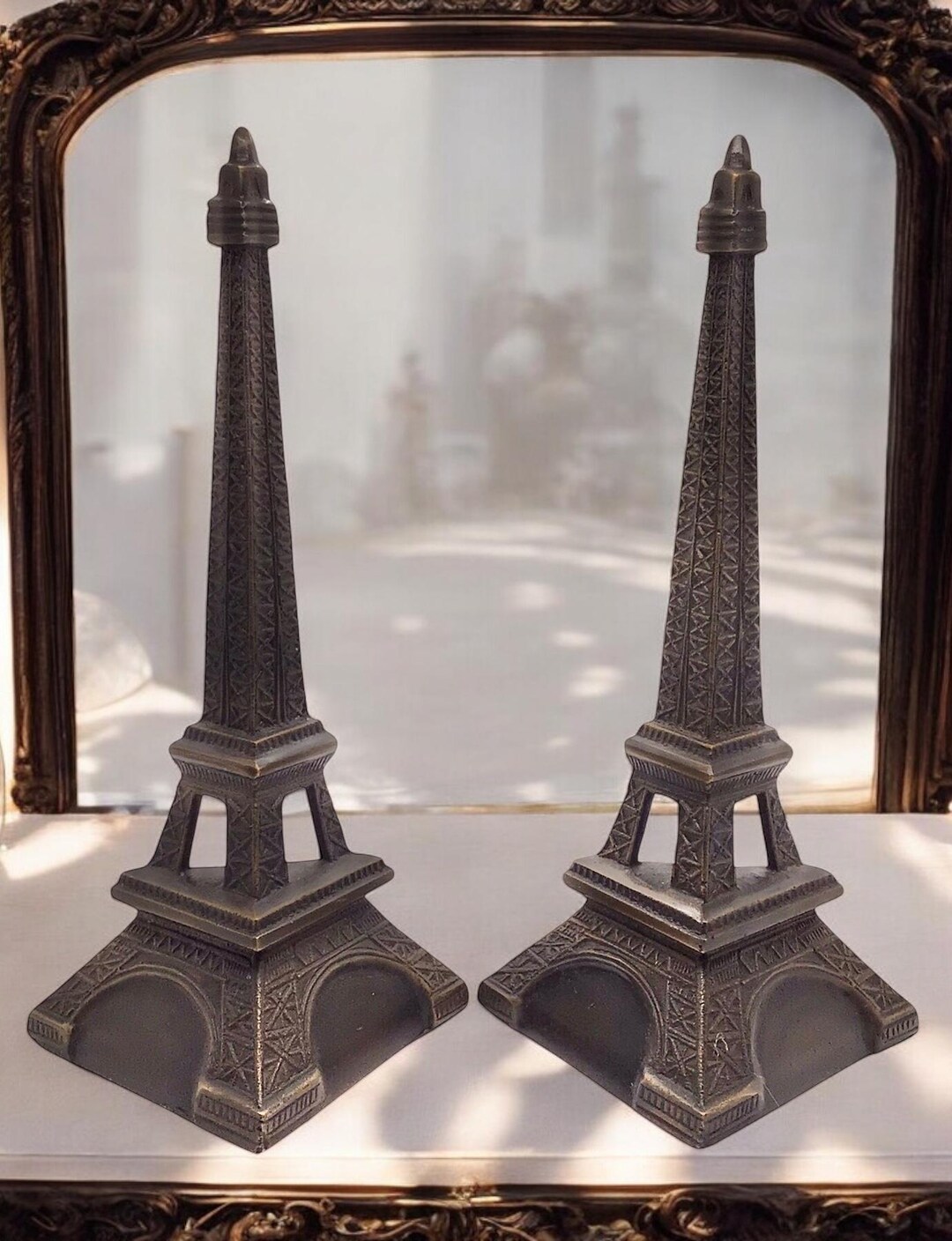 Restoration Hardware Pair Cast Iron Eiffel Tower Bookends French ...