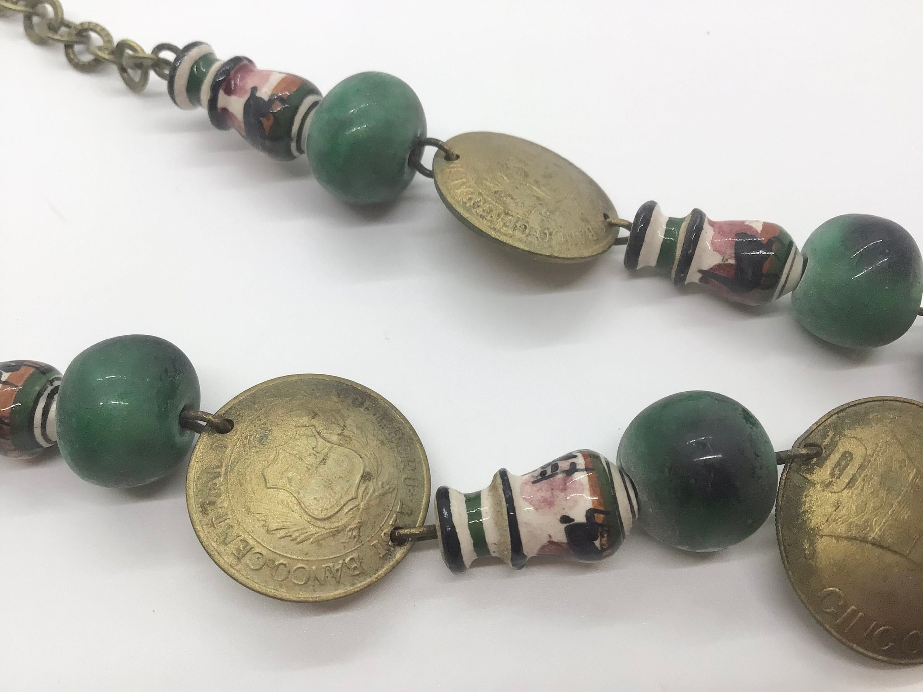 Vintage Peruvian Coin Fringe Necklace Hippie Boho Bohemian | Etsy