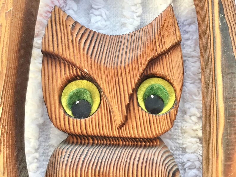 Set of 2 Vintage 1970s Wood Owl Wall Decor Wall Hangings - Etsy