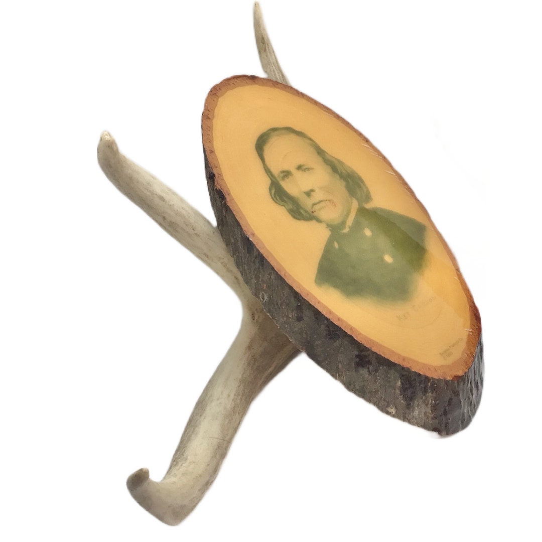 Vintage 1985 Kit Carson Wood Slice Wall Plaque Rustic Lodge Mancave ...