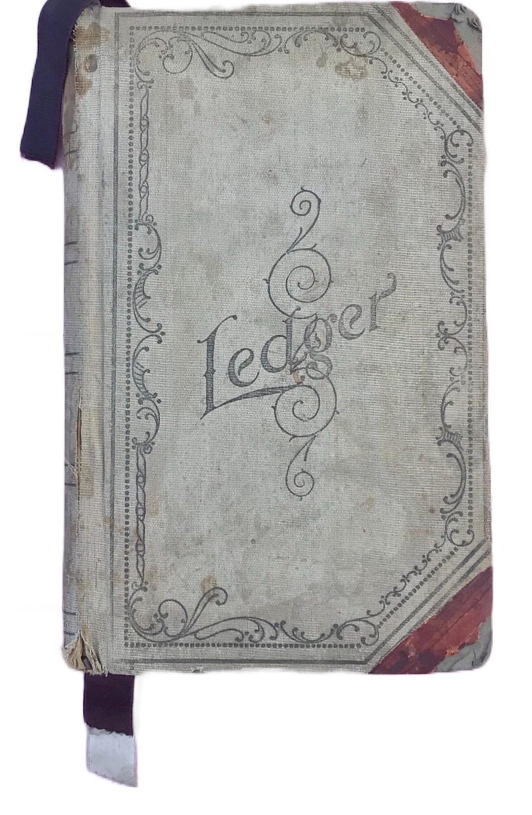 Antique Edwardian Era 1909-1910 Large Ledger Notebook Collectible ...