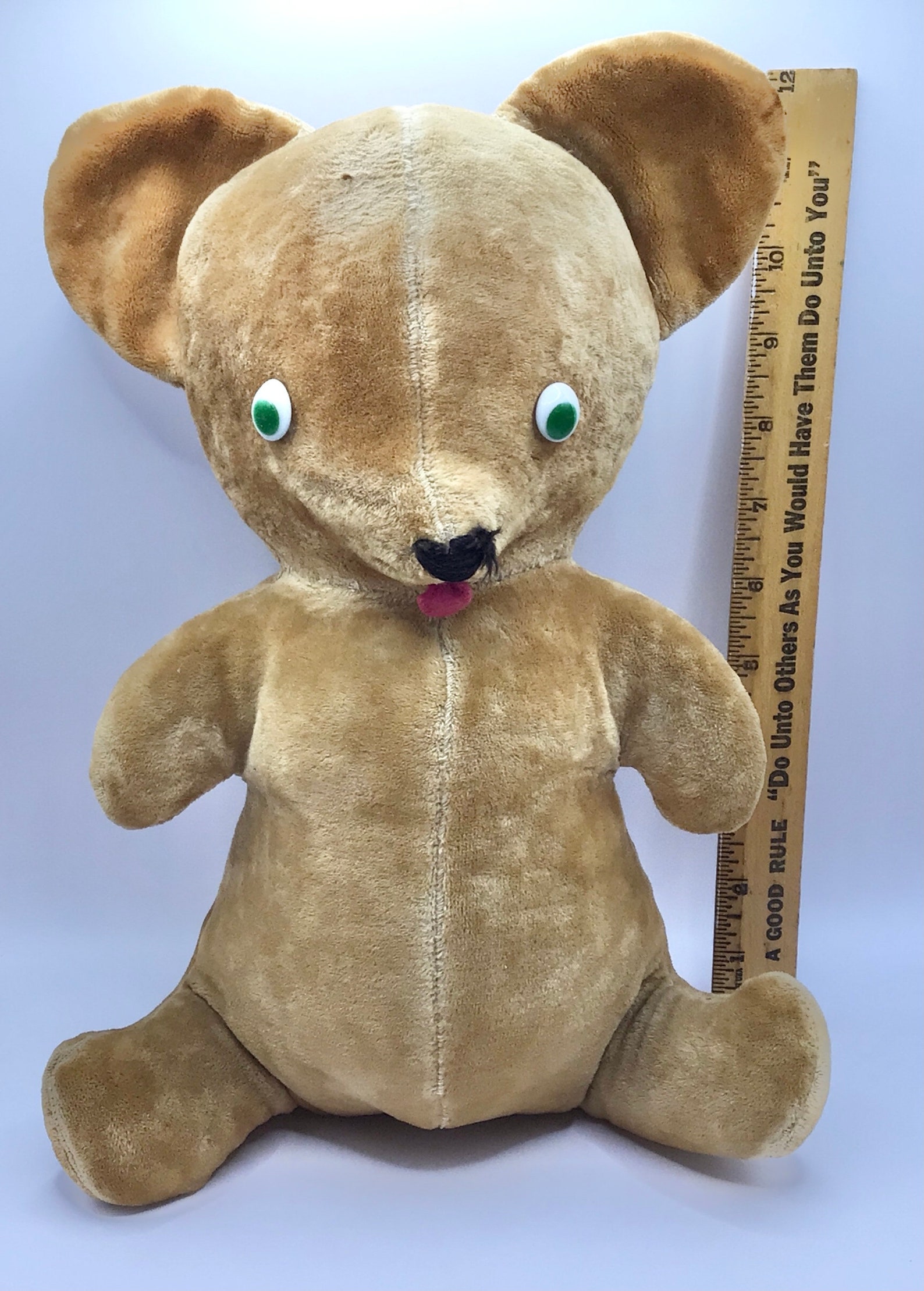 Kooky Vintage 1960s Teddy Bear Plush Stuffed Animal Googly - Etsy