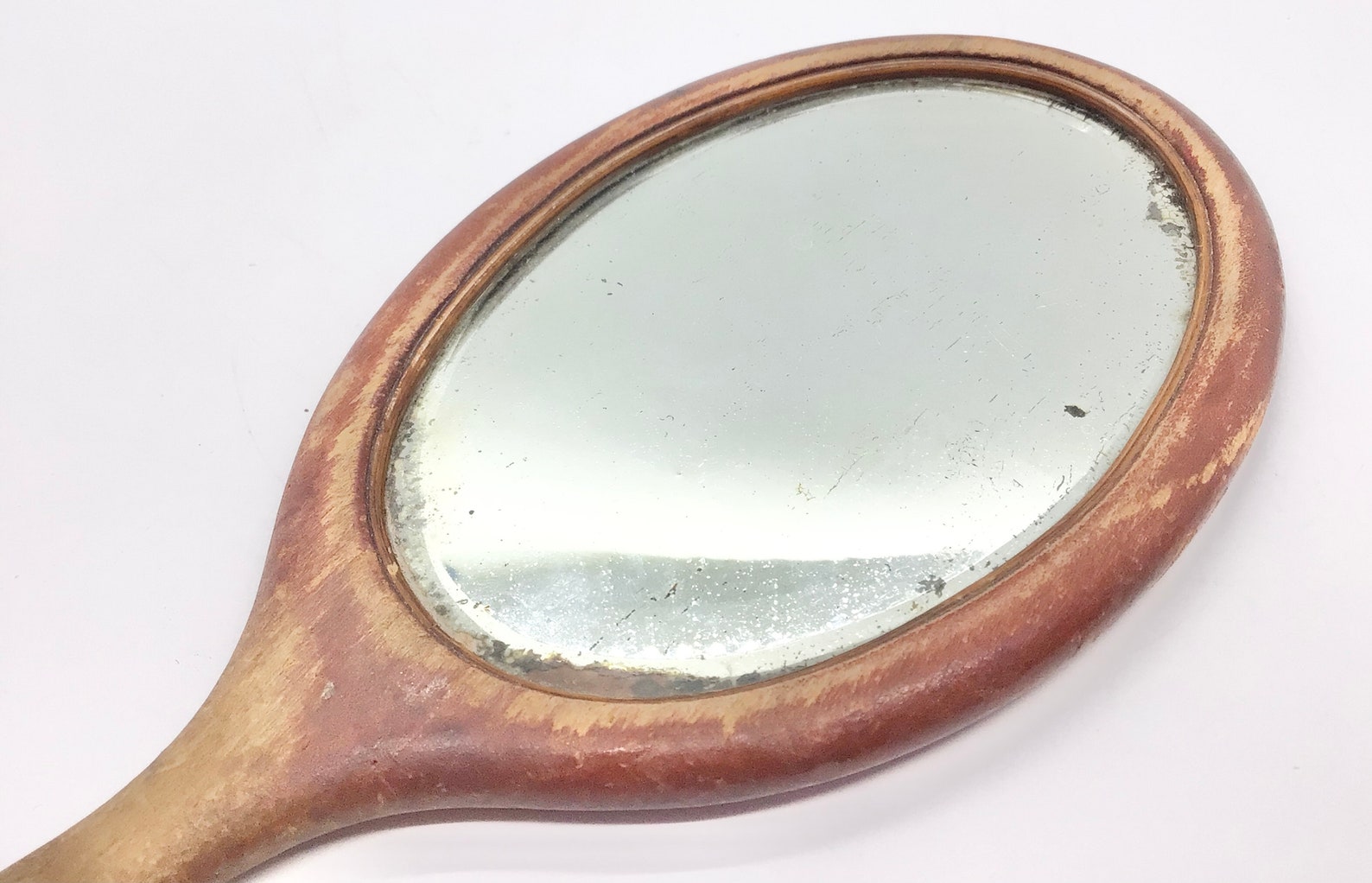 Aged Vintage Rustic Wood Hand Mirror Simple Minimalist for - Etsy