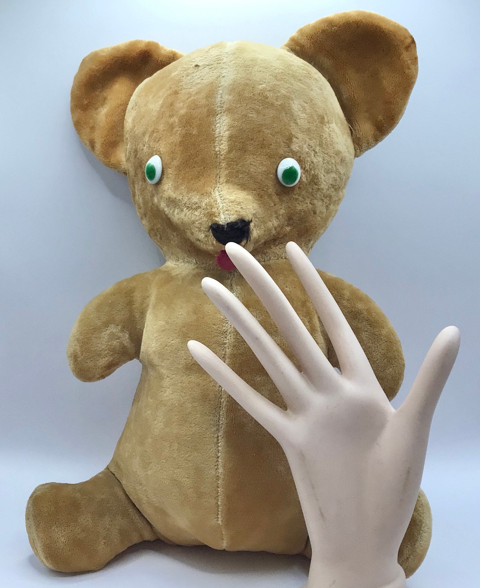 Kooky Vintage 1960s Teddy Bear Plush Stuffed Animal Googly - Etsy