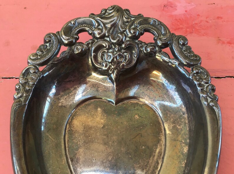 Vintage Victorian Baroque Silverplate Heart Trinket Dish - Etsy