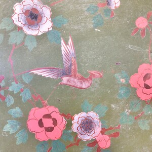 Large Flat Circular Vintage Bird Storage Box Bohemian Eclectic Decor - Etsy