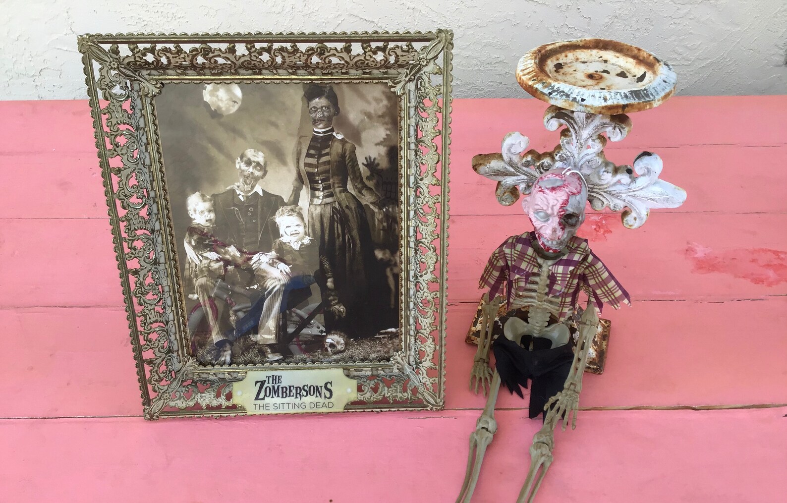 Vintage Filigree Frame Zombie Family The Zombersons The | Etsy