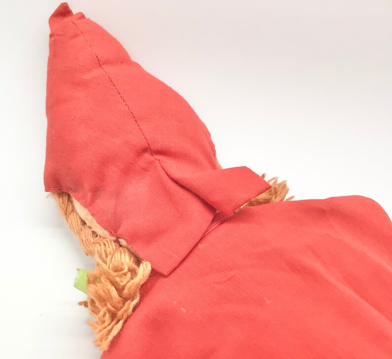 Vintage Little Red Riding Hood Half Doll Distressed Cute Rag | Etsy