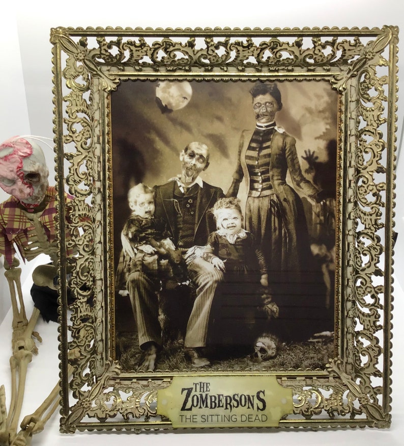 Vintage Filigree Frame Zombie Family The Zombersons The | Etsy