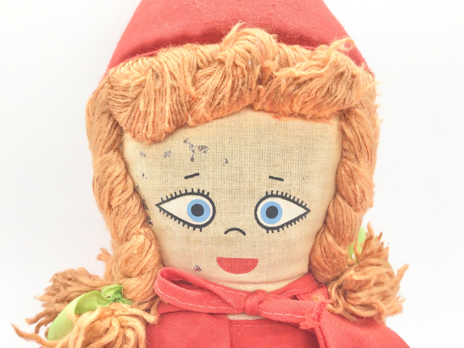 Vintage Little Red Riding Hood Half Doll Distressed Cute Rag | Etsy