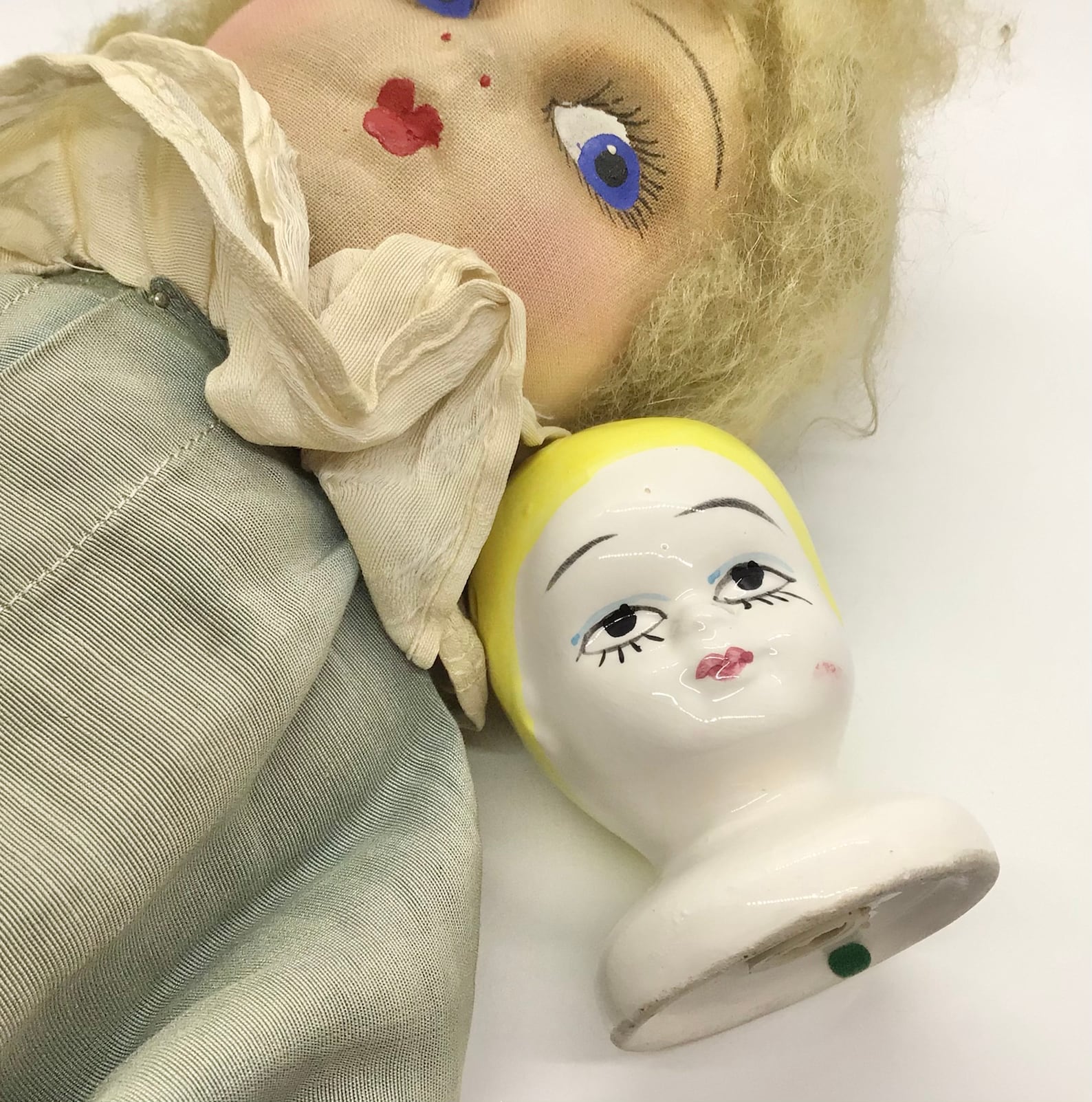 Vintage Yellow Clown Pierrot Potpourri Holder Figurine Ceramic | Etsy