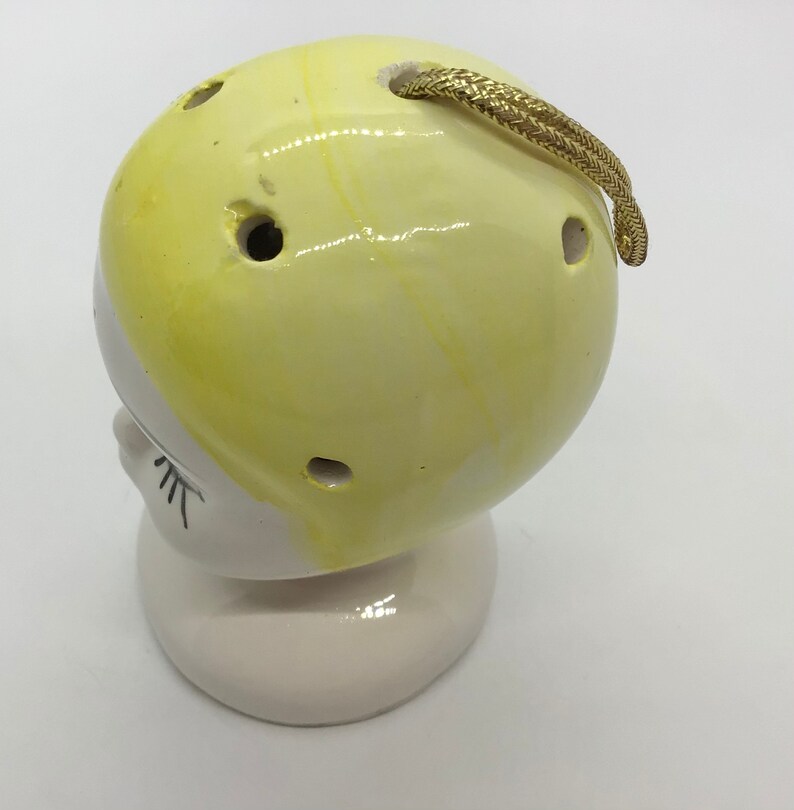 Vintage Yellow Clown Pierrot Potpourri Holder Figurine Ceramic - Etsy