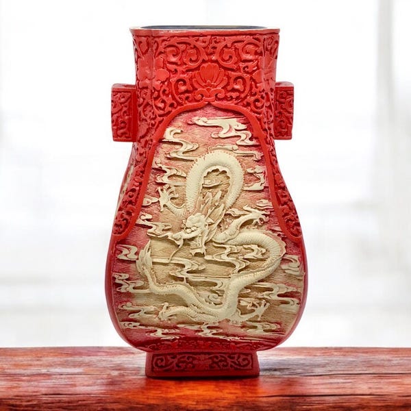 Chinese Dragon Vase - Etsy