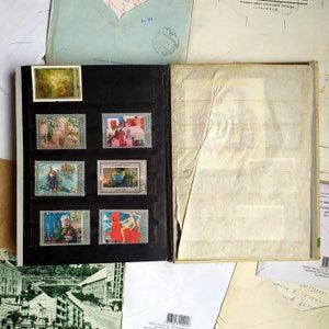 Soviet Postage Stamps Album 125 Pieces, Postage Stamps Collecting USSR ...
