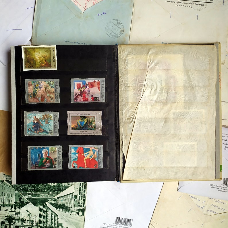 Soviet Postage Stamps Album 125 Pieces Postage Stamps - Etsy