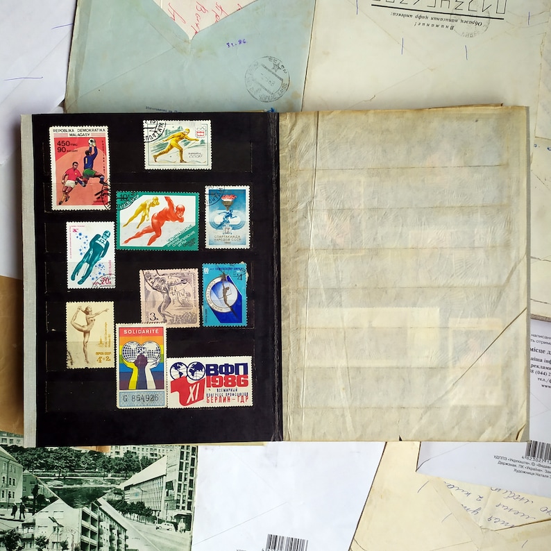 Soviet Postage Stamps Album 125 Pieces Postage Stamps - Etsy