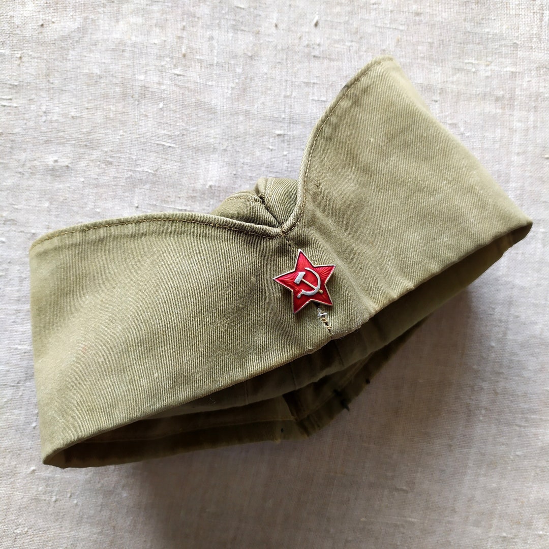 Soviet Army Pilotka, Soviet Soldier's Cap With a Red Star, Soviet Army ...